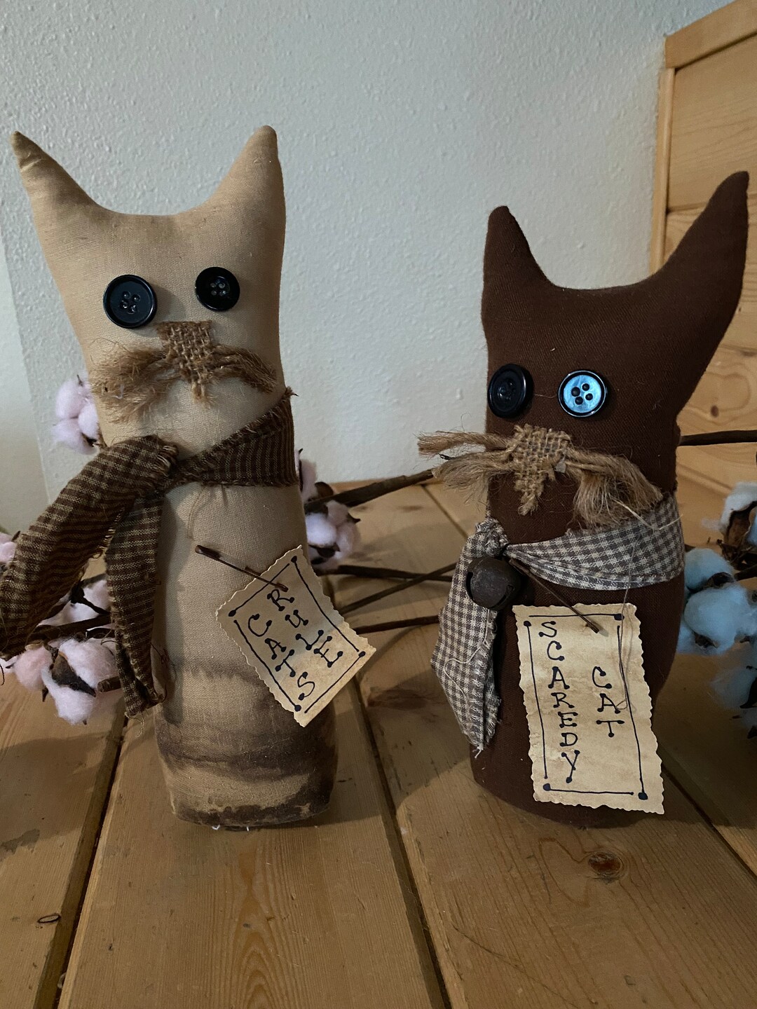 Primitive Handmade Cats - Etsy