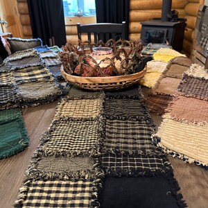 100% Cotton Rag Table Runners - Etsy