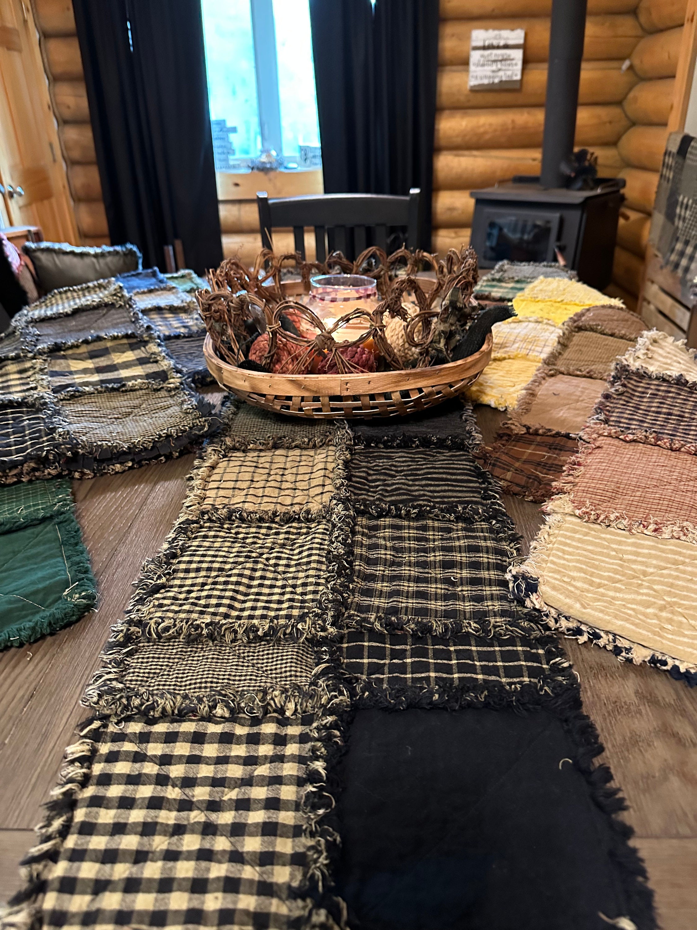 100% Cotton Rag Table Runners - Etsy