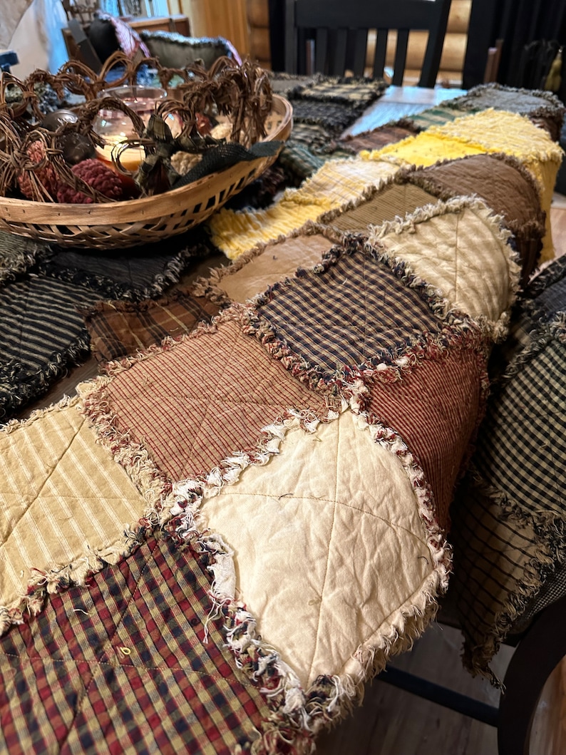 100% Cotton Rag Table Runners - Etsy