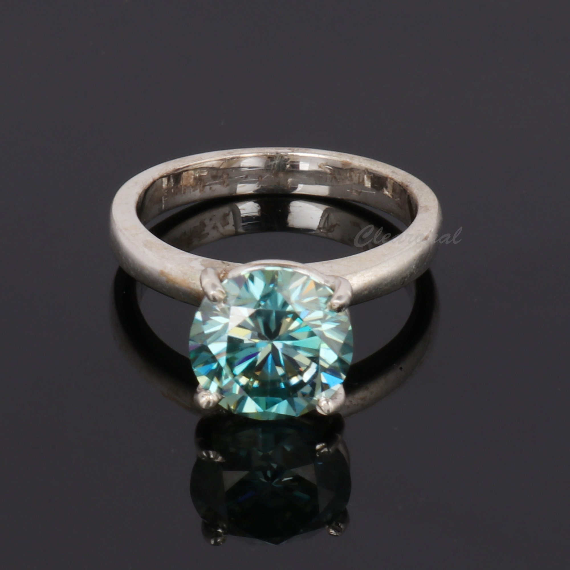 2 Ct to 3 Ct. Blue Moissanite Rings Diamond Moissanite Ring | Etsy Canada