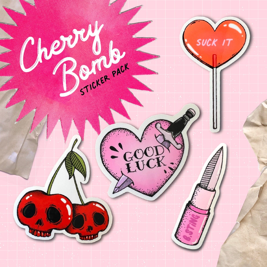 CHERRY BOMB Sticker Pack - Etsy