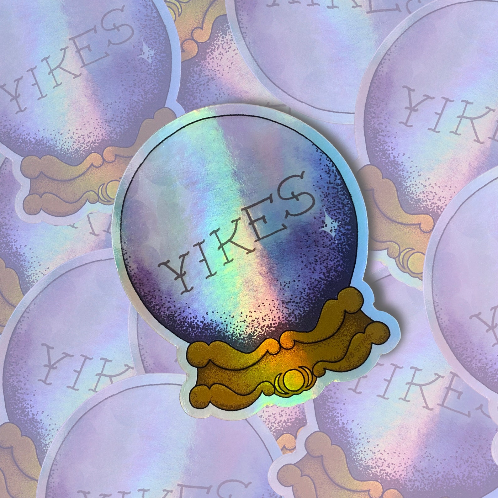 CRYSTAL BALL: HOLOGRAPHIC Sticker - Etsy