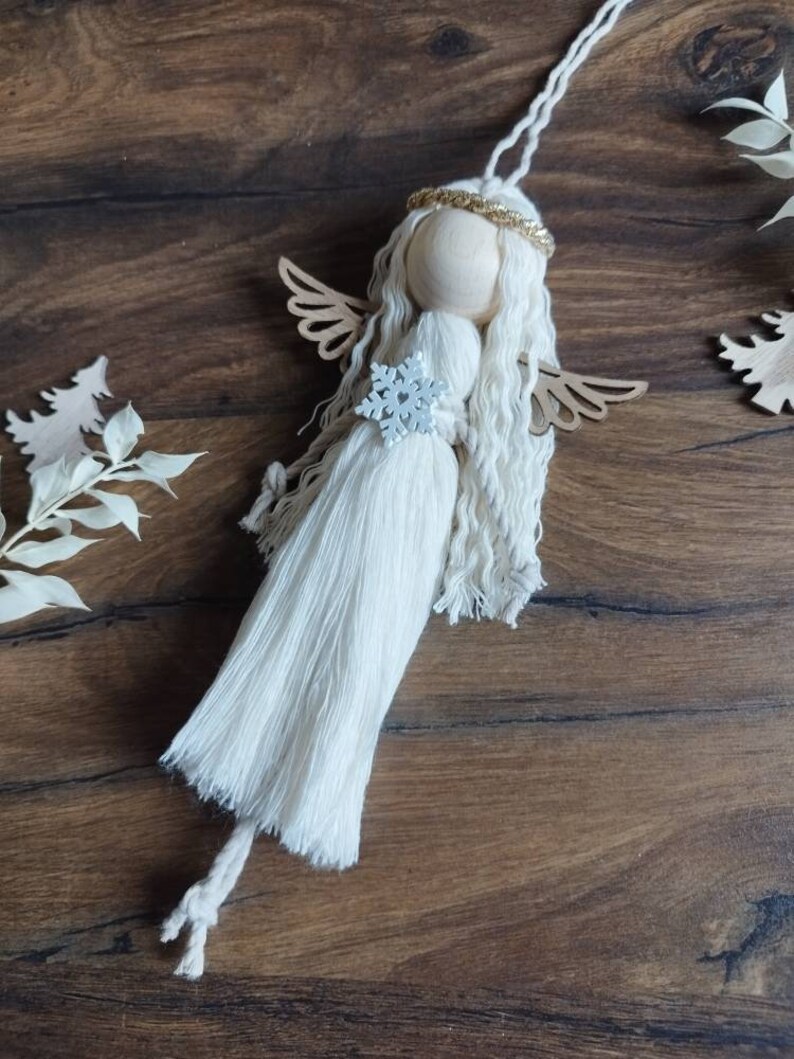 Makramee Engel, Puppe, Weihnachtsengel zum anhängen - Etsy.de