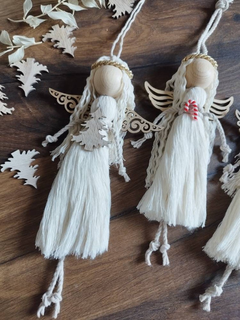Makramee Engel, Puppe, Weihnachtsengel zum anhängen - Etsy.de
