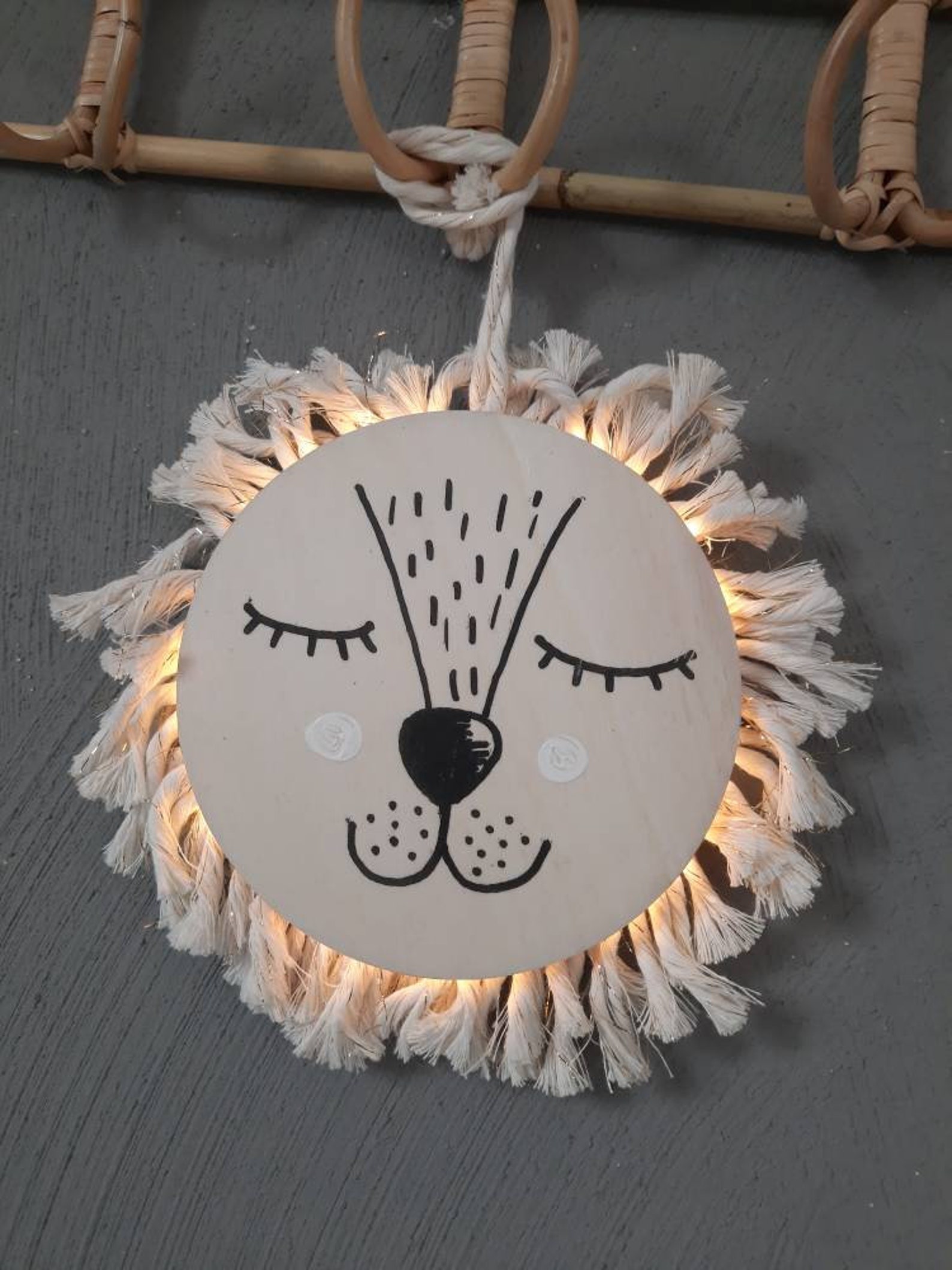 Wall Hanging Lion or Bear Different Colors and Sizes - Etsy UK