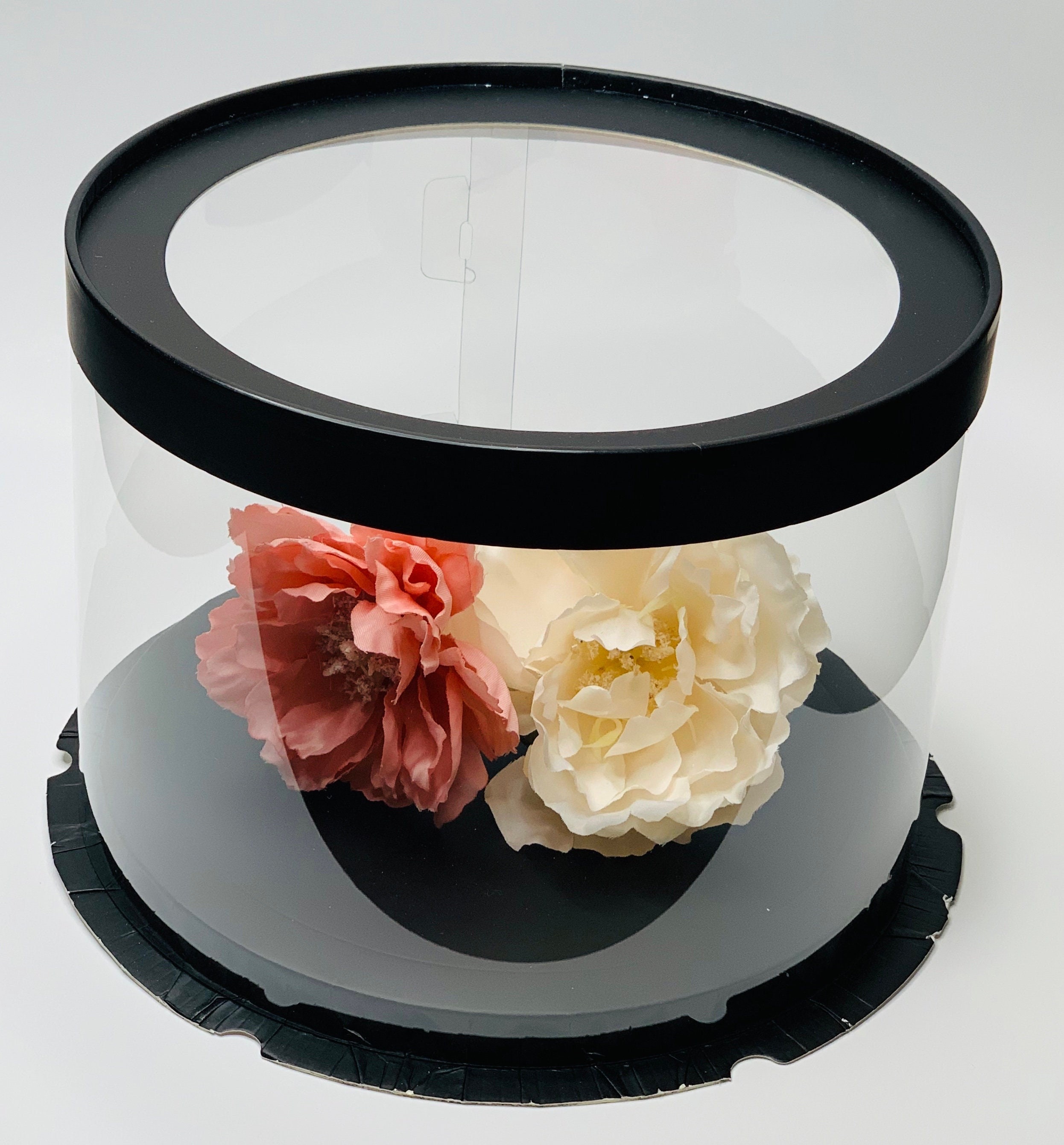 2 Sets Round Clear Cake Boxes Clear Cake Box With Window - Etsy
