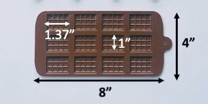 12 Cavity Mini Chocolate Bar Silicone Mold Candy Bar Mold - Etsy