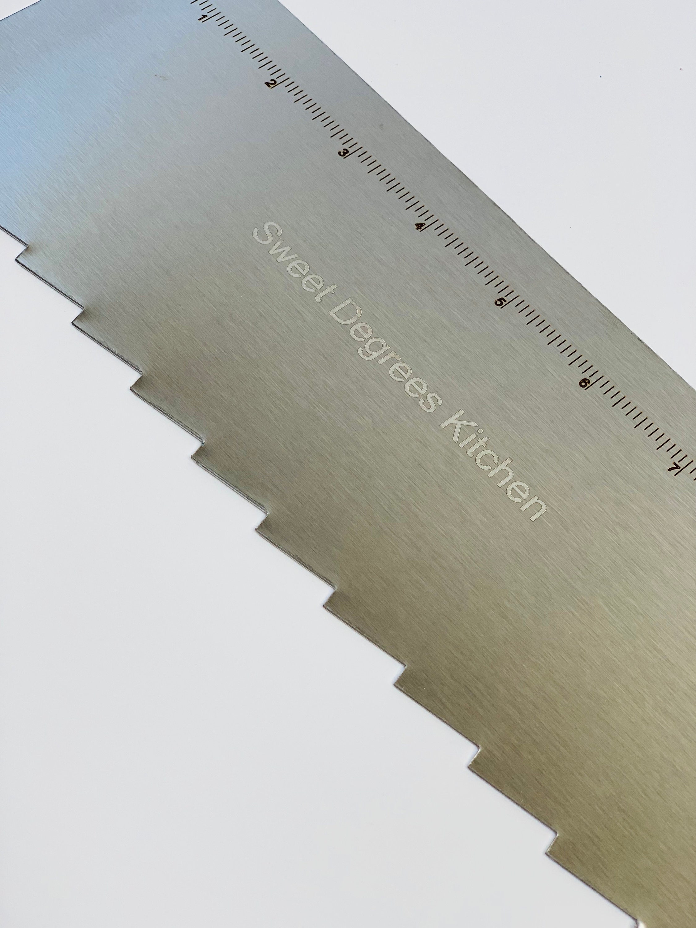 Stainless Steel Double Sided Cake Scraper Metal Icing - Etsy