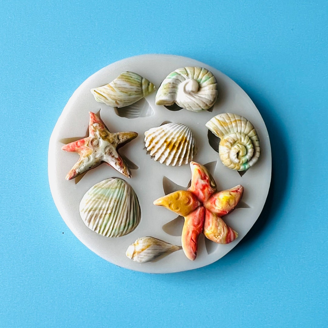 Multi Sea Shells Silicone Mold for Ocean Sea Themed Cake Decoration ...