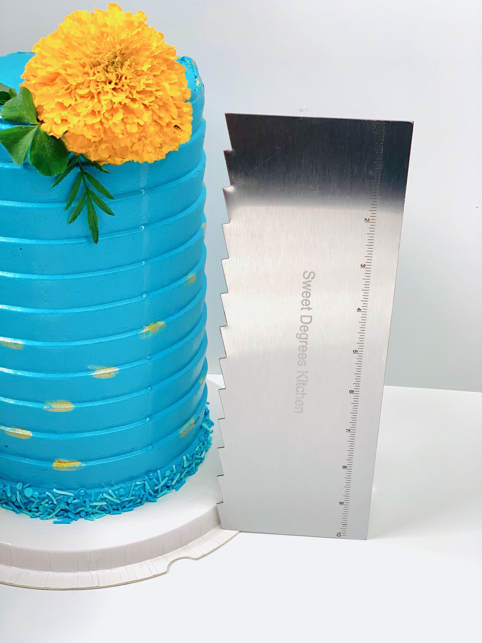 Stainless Steel Double Sided Cake Scraper Metal Icing - Etsy