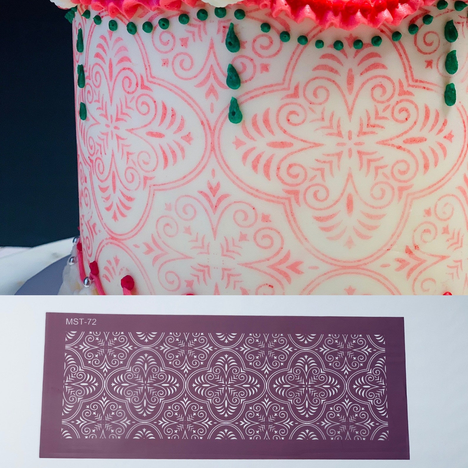 Cake Decorating Mesh Stencilreusable Fabric Stencil Cake - Etsy