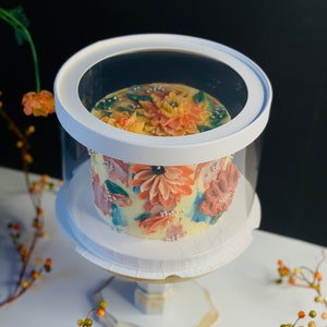 2 Sets Round Clear Cake Boxes Clear Cake Box With Window - Etsy