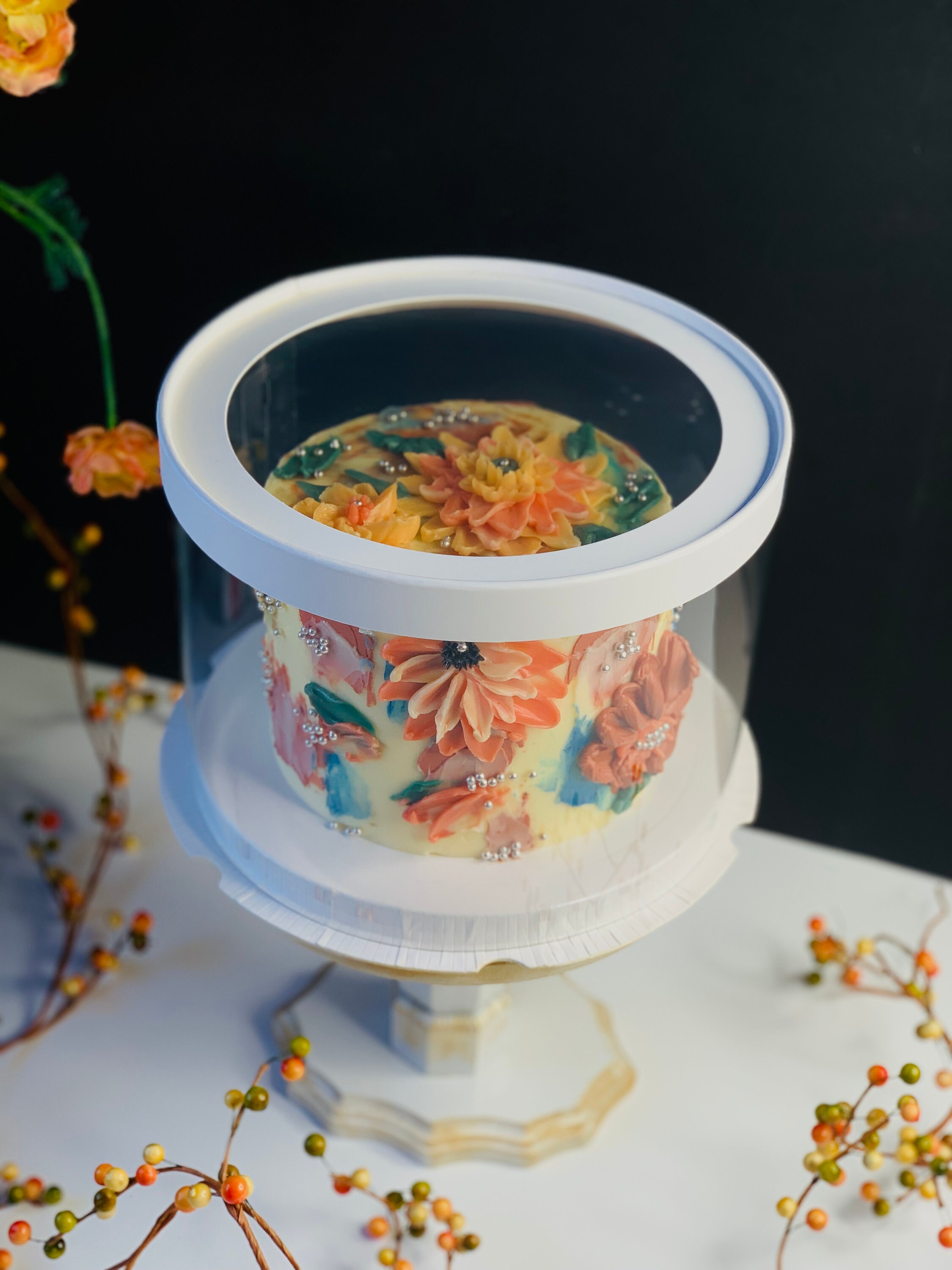 2 Sets Round Clear Cake Boxes Clear Cake Box With Window - Etsy