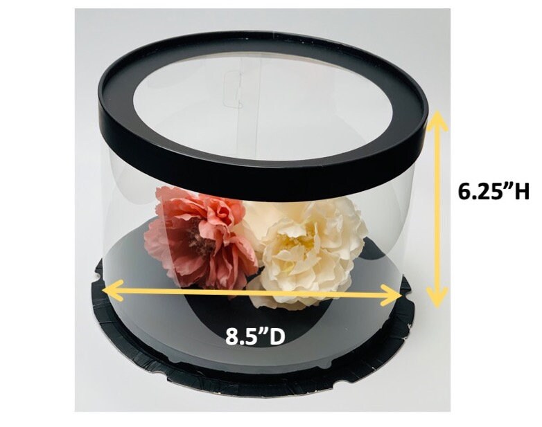 2 Sets Round Clear Cake Boxes Clear Cake Box With Window - Etsy