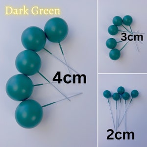 Green Yellow Dark Green Color Cake Topper Balls With Wood Happy ...