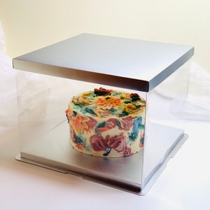 10 Sets Large Clear Cake Boxes 13l X 13w X 10h Big See Through Square ...