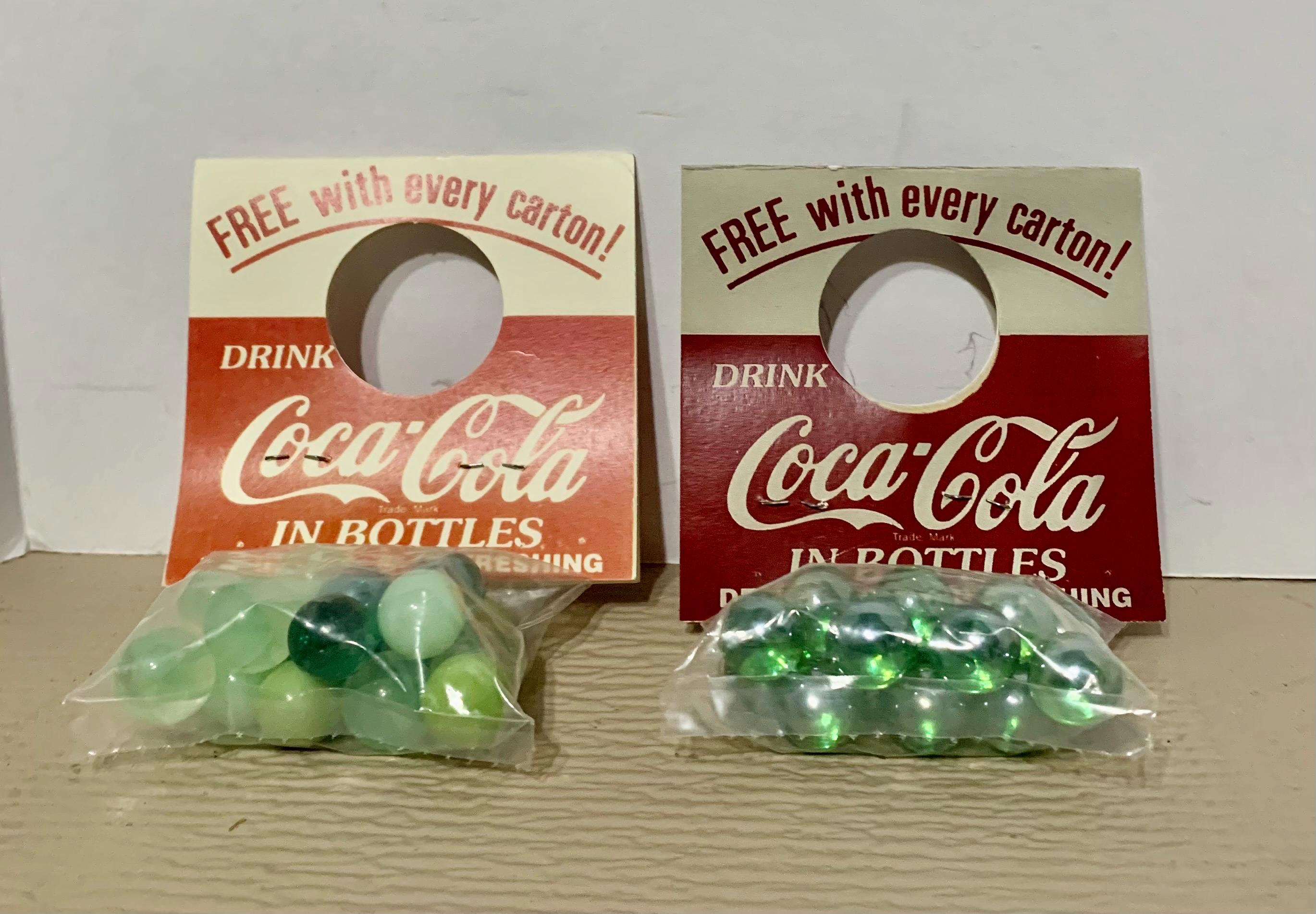 Very Rare Vintage Coca Cola Giveaway Marbles in the Original Packaging ...
