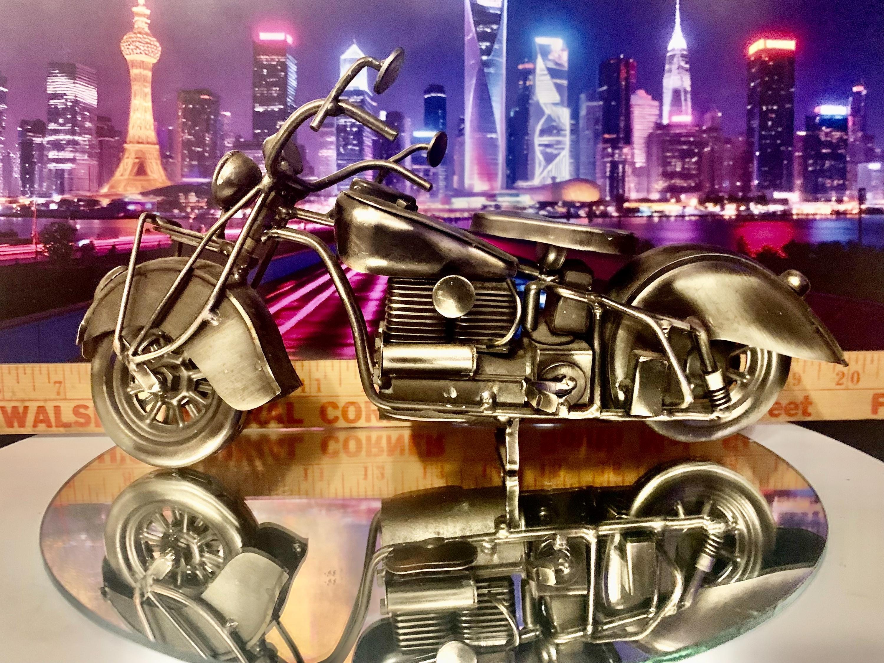 Handmade Metal Indian Motorcycle Scale Model + Harley Davidson Bonus - Etsy
