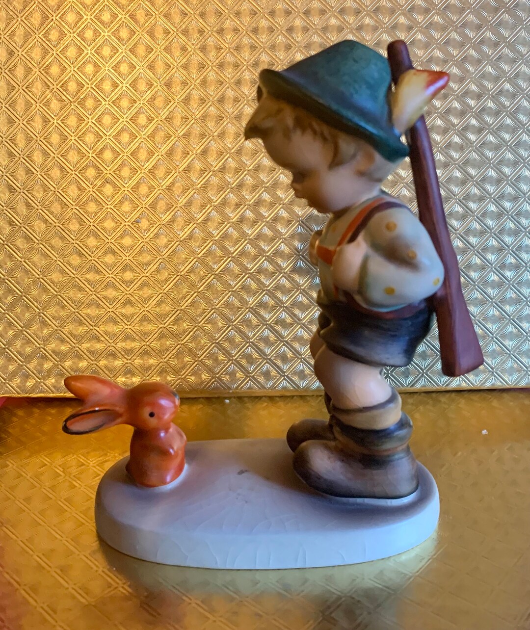 Vintage Hummel Figurine: Sensitive Hunter, Boy With Rabbit (5 Inch) - Etsy