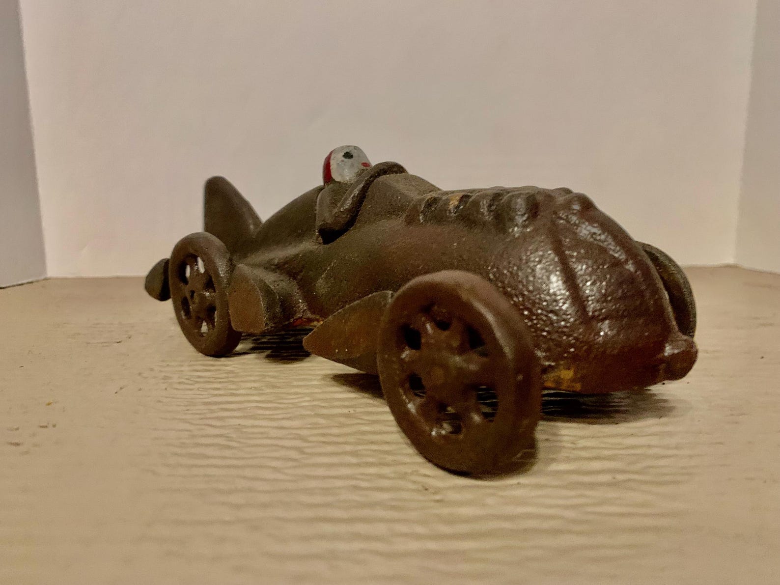 Cast Iron Race Car, Probably a Hubley Reproduction From 1980s in Good ...