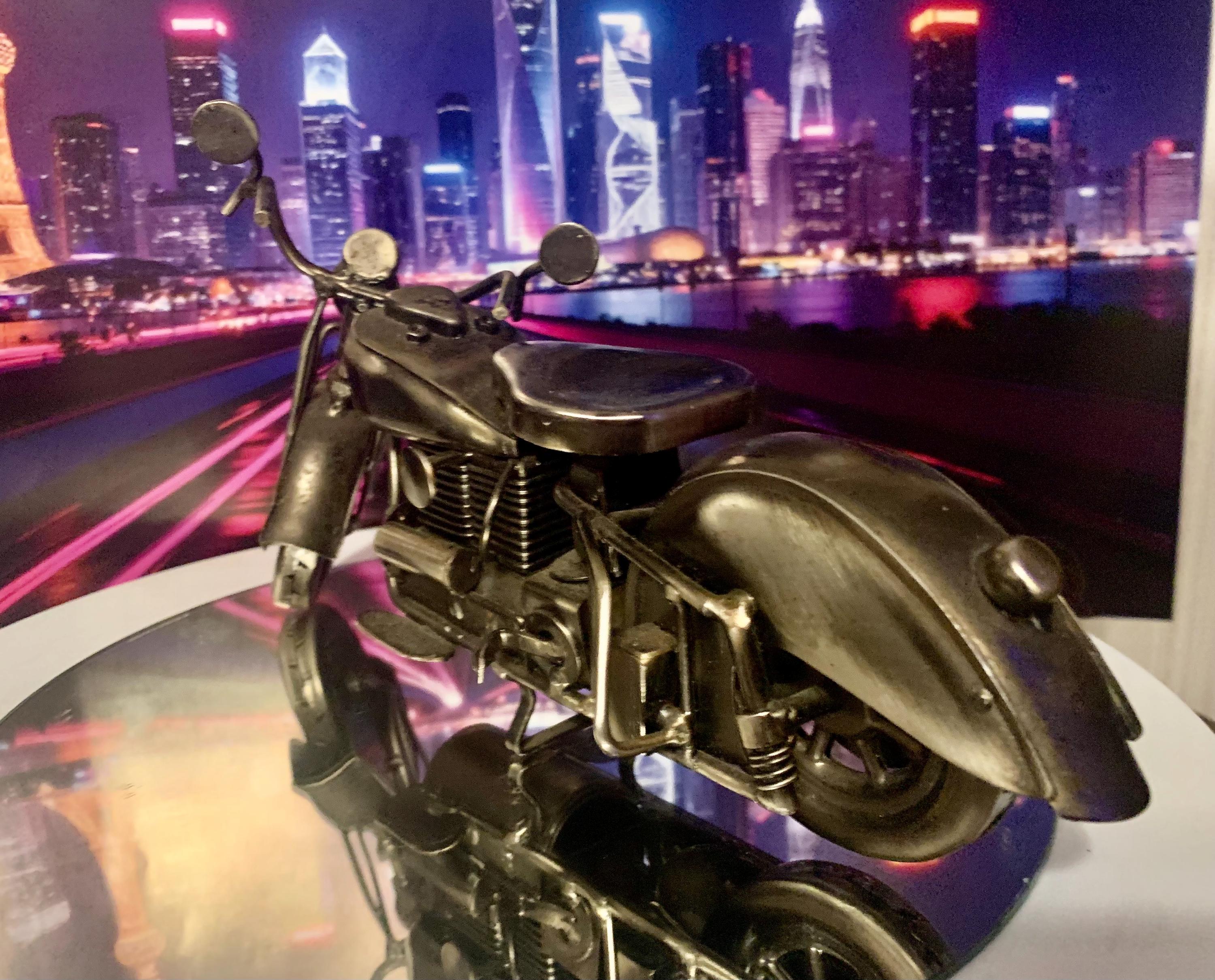 Handmade Metal Indian Motorcycle Scale Model + Harley Davidson Bonus - Etsy