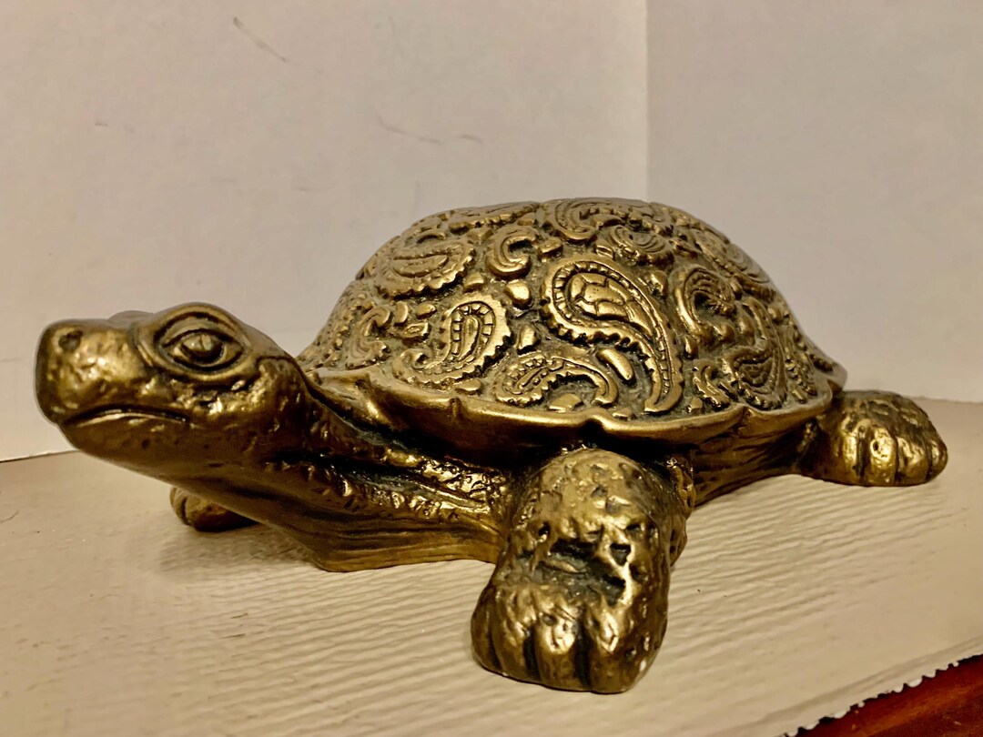 Ornately Carved Wood Like 10 Turtle Bank With Free Shipping - Etsy