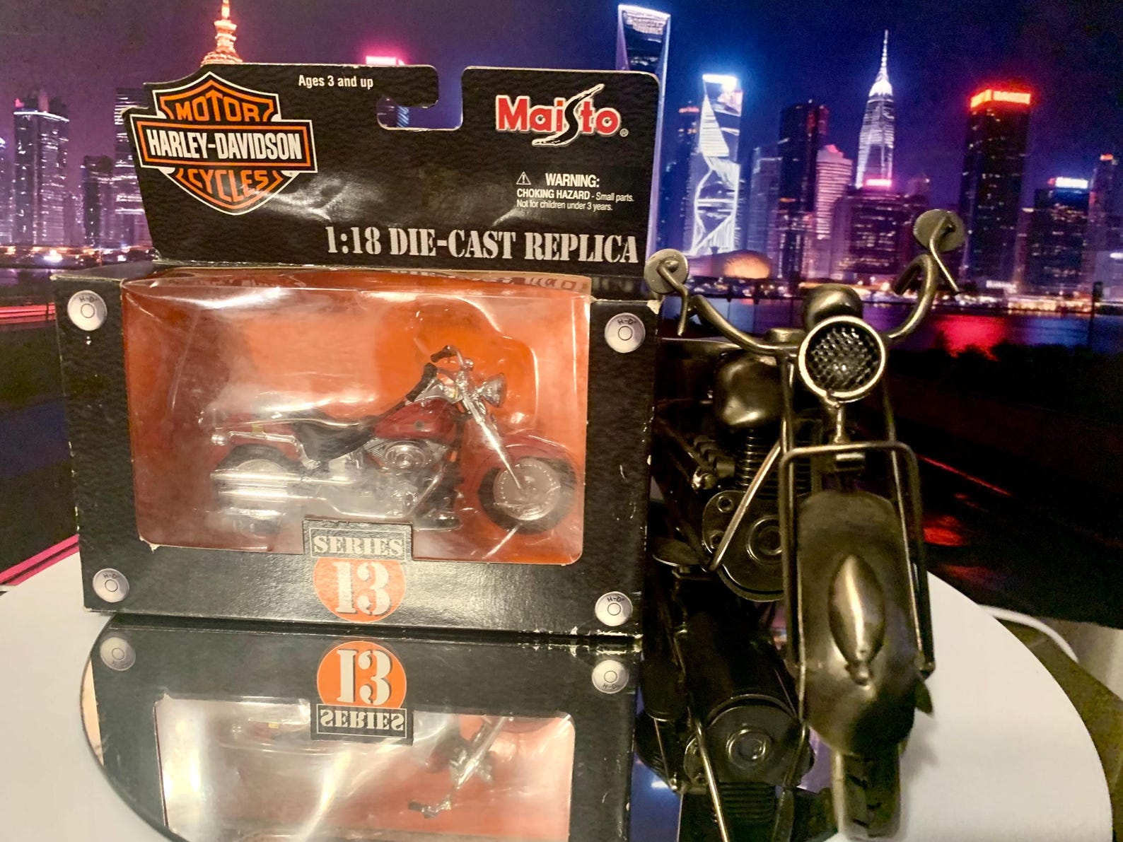 Handmade Metal Indian Motorcycle Scale Model + Harley Davidson Bonus - Etsy