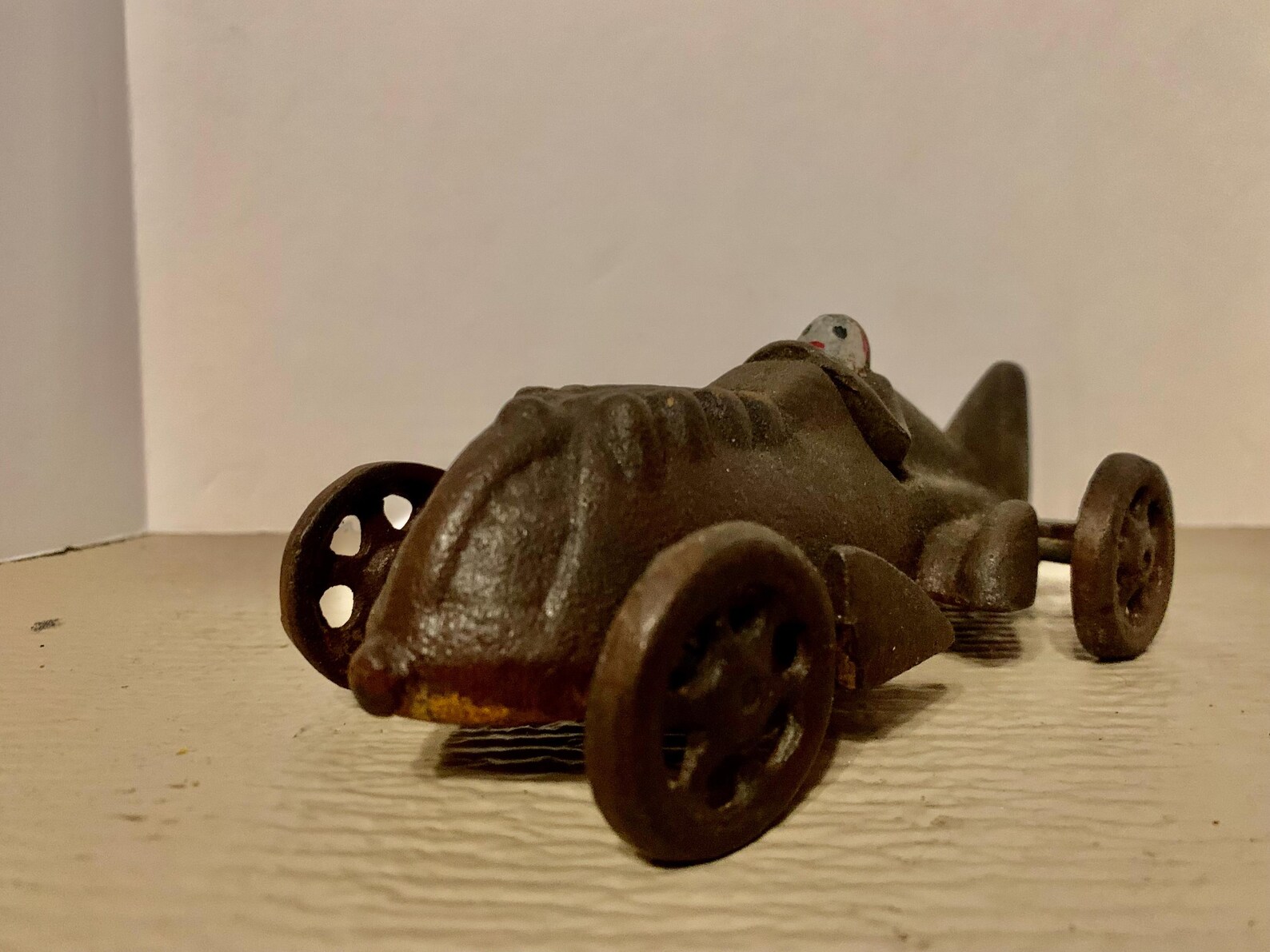 Cast Iron Race Car, Probably a Hubley Reproduction From 1980s in Good ...
