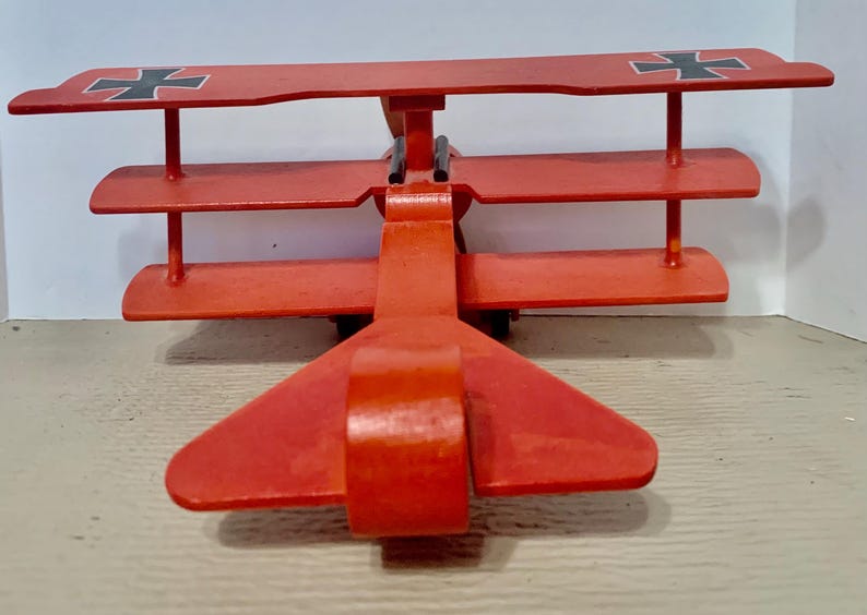 Hand Crafted Fokker D.I Wooden Model Plane: Red Baron WW1 Replica - Etsy