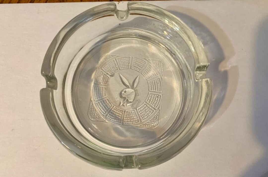 Vintage 1960's Glass Playboy Ashtray - Etsy