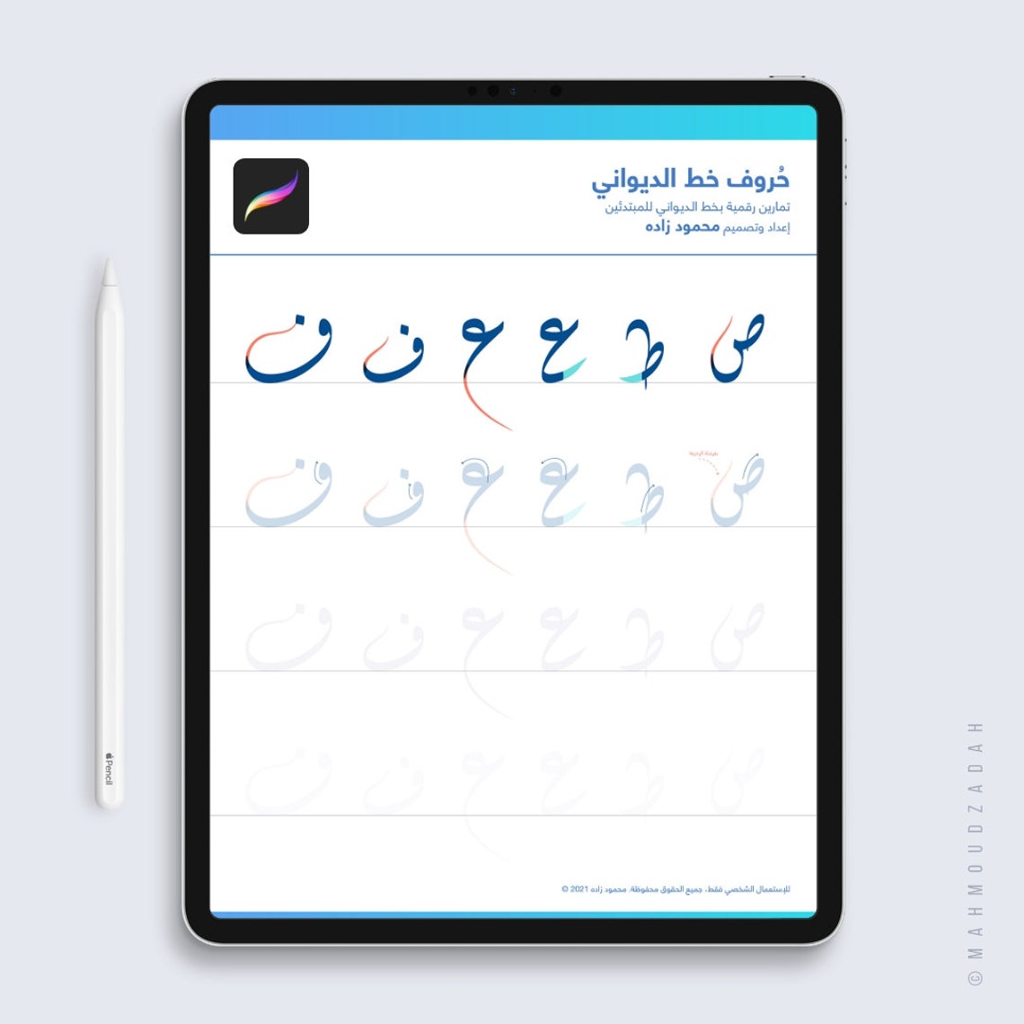 Diwani Script Worksheets - Part 1 - Etsy