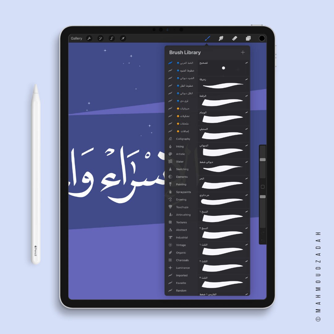 Arabic Calligraphy Classic Brushes for Procreate - Etsy