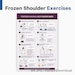 Printable Frozen Shoulder Stretch Poster | Gentle Rehab Exercises for ...