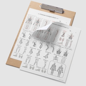 Posture Analysis Chart – Printable A4 JPG | Body Alignment Assessment ...