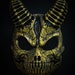Gold Devil Mask for Cosplay in Halloween - Etsy