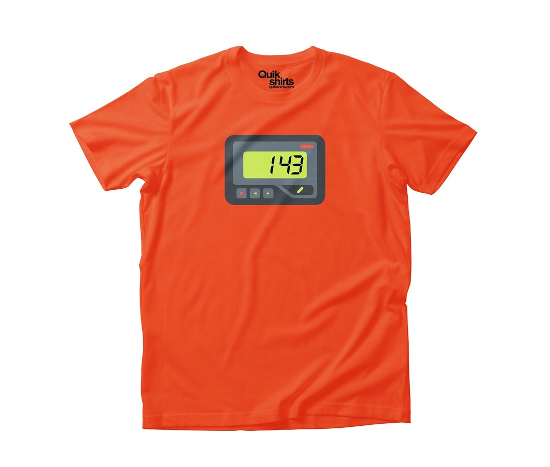 Pager Code 143 Old School Beeper Premium T-shirt Adult, Tall and Youth ...