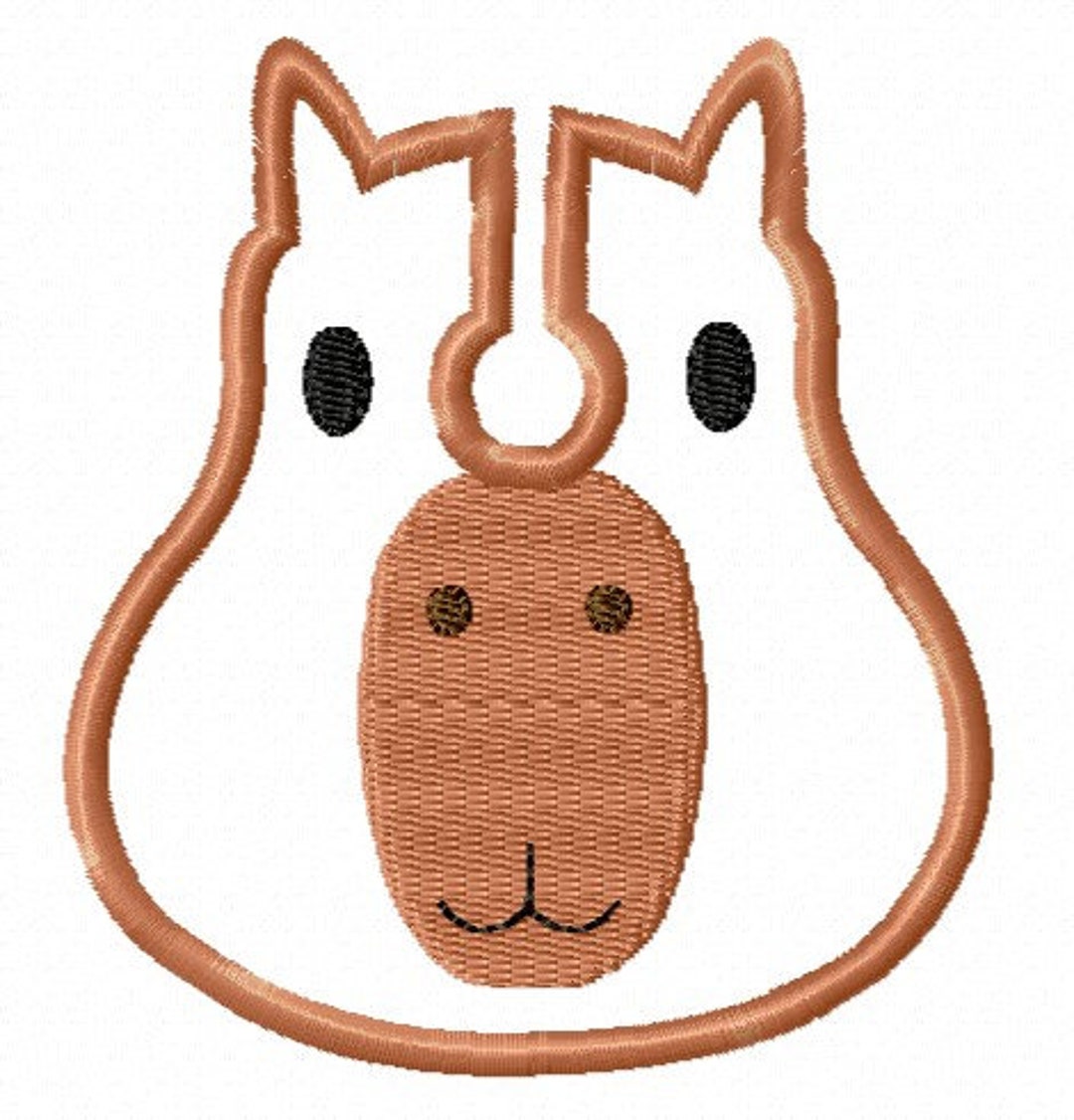 Capybara Head G-tube Pad Design - 4x4 Hoop - Etsy