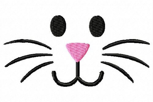 Bunny/rabbit Face Design 4x4 Hoop 4 Sizes | Etsy