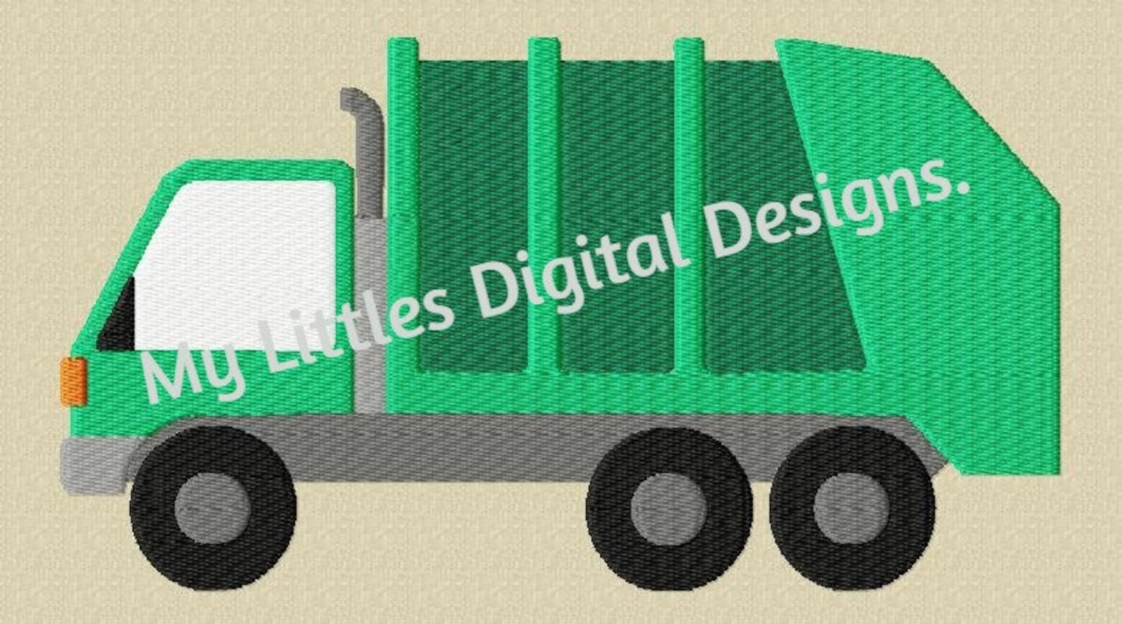 Garbage Truck Design - 4x4 & 5x7 Hoop (fill Stitch) - Etsy