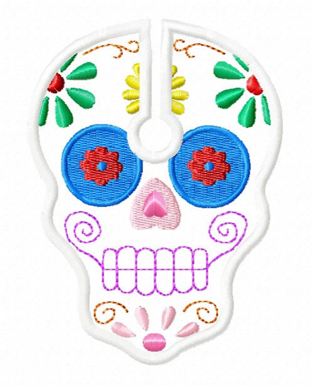 Sugar Skull G-tube Pad Design - 4x4 - Etsy