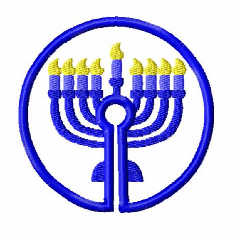 Menorah Applique - Etsy