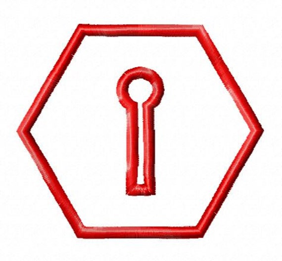 Hexagon six-sided G-tube Pad Keyhole Opening 3 Inches - Etsy