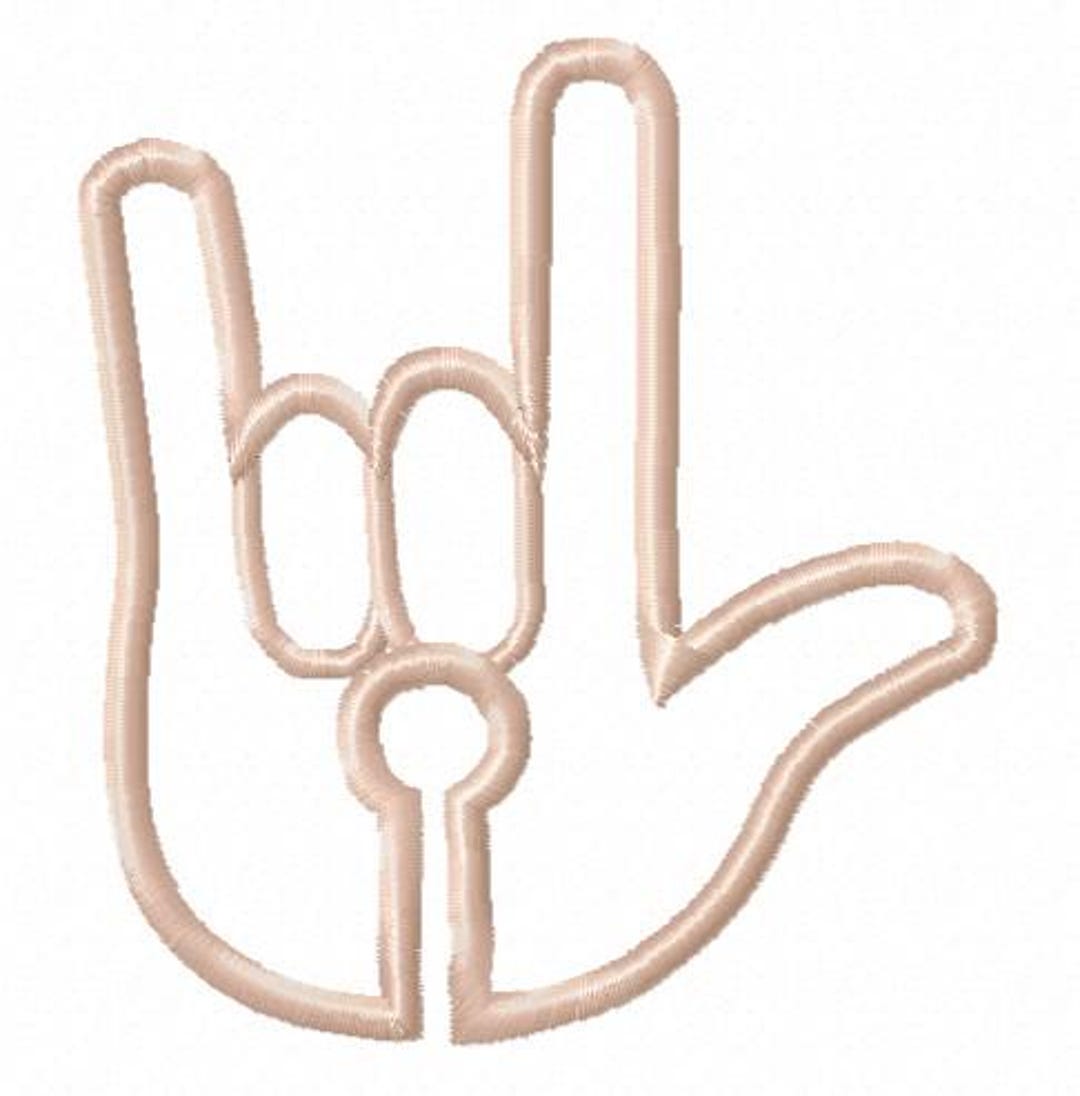 I Love You Sign Language G-tube Pad Design - 4x4 - Etsy
