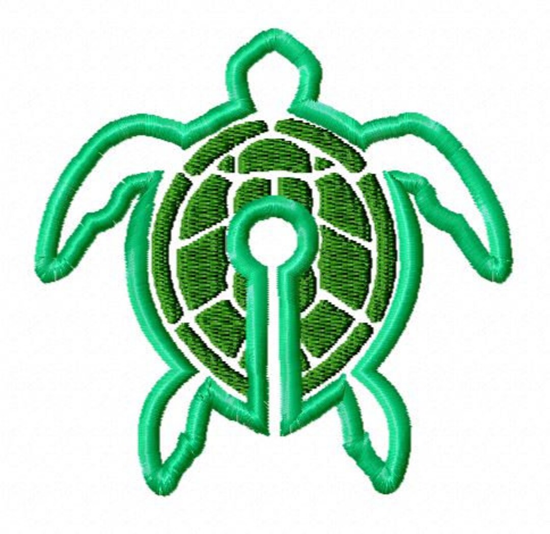 Sea Turtle G-tube Pad Design - 4x4 Hoop - Etsy