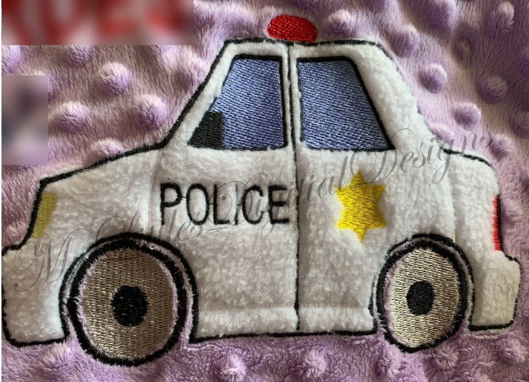 Police Car Embroidery Applique Design 4x4 & 5x7 - Etsy 日本