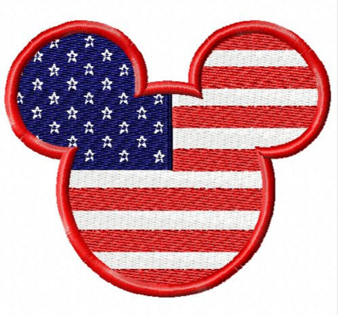 Boy Mouse American Flag Machine Embroidery Design- 4x4 Hoop - 3 Sizes ...