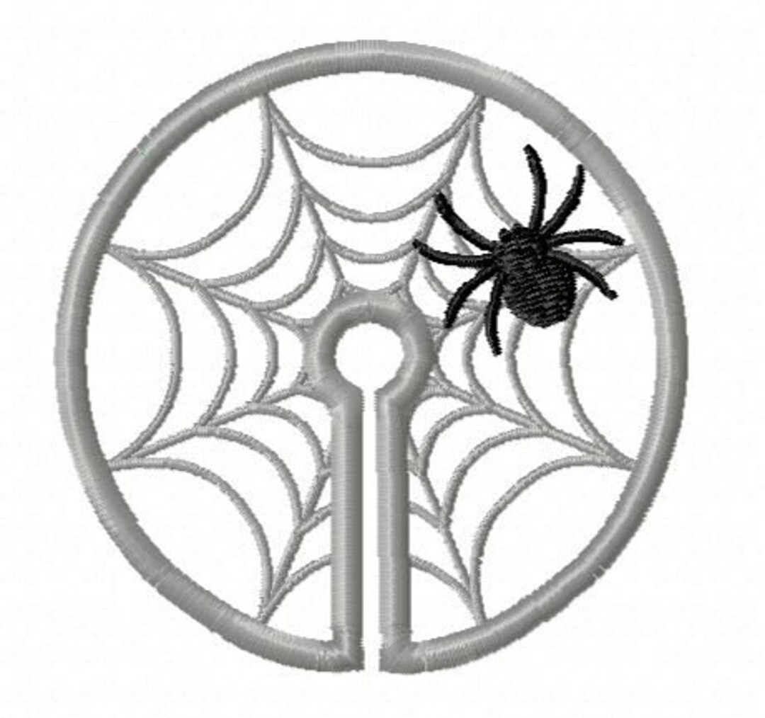 Spider & Spider Web G-tube Pad Design - 4x4 Hoop - Etsy