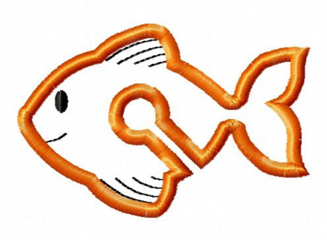 Fish G-tube Pad Design - 4x4 Hoop - Etsy