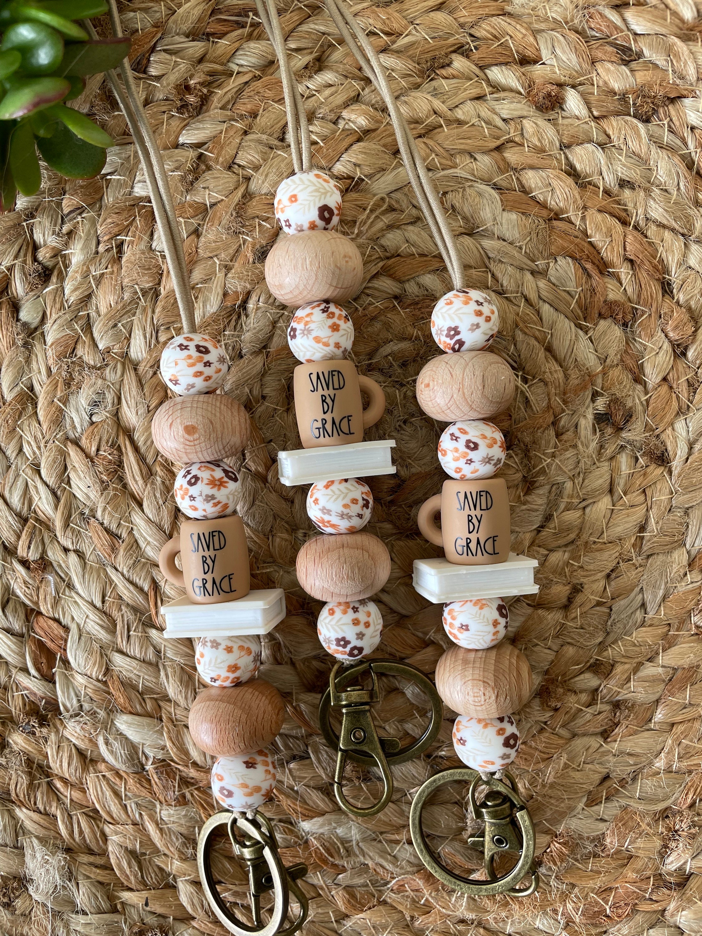 Silicone Beaded Lanyard: Teacher, Counselor, School Psychologist - Etsy